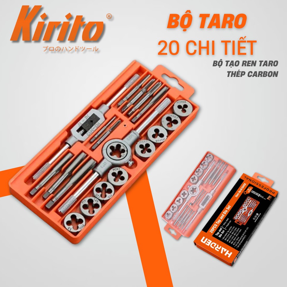 Bộ tạo ren 20 chi tiết harden tools bộ taro hợp kim siêu cứng | Shopee ...