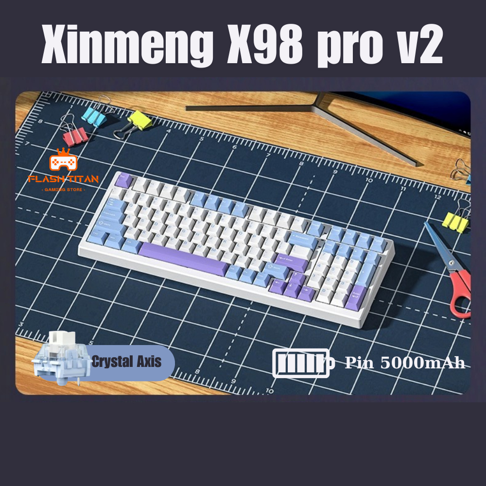Bàn phím cơ không dây Xinmeng X98 Pro v2 - 3 mode kết nối - LED RGB ...