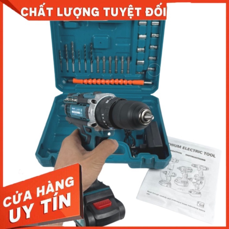 Máy khoan cầm tay pin Makita 72V GONA, 3 chức năng khoan tường,bắt vít,khoan sắt tặng 24 phụ ...