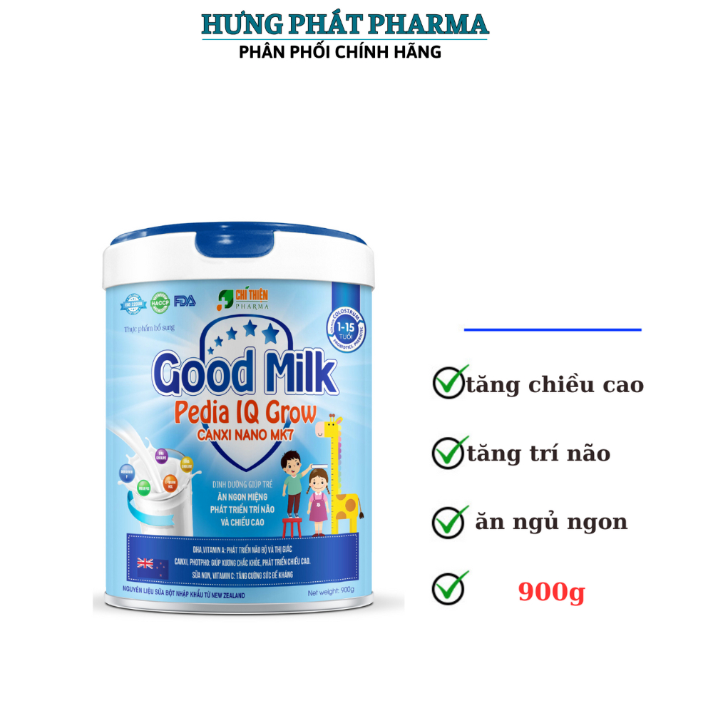 Sữa bột good milk pedia iq grow 1-15 tuổi giúp chắc khoẻ xương, phát ...