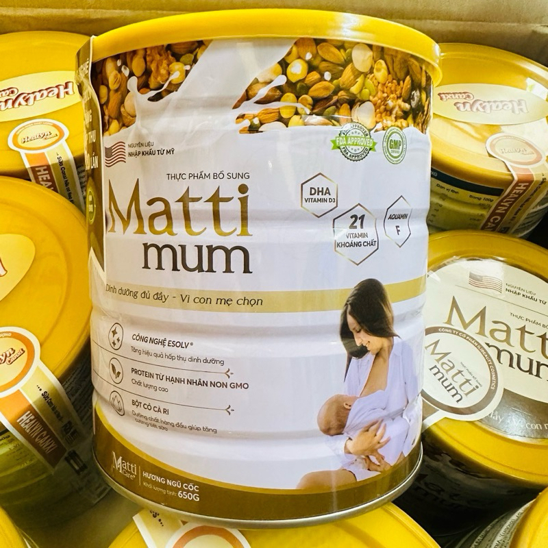 ( Mẫu mới )Sữa hạt lợi sữa Matti Mum 100% đạm thực vật cho mẹ sau sinh ...