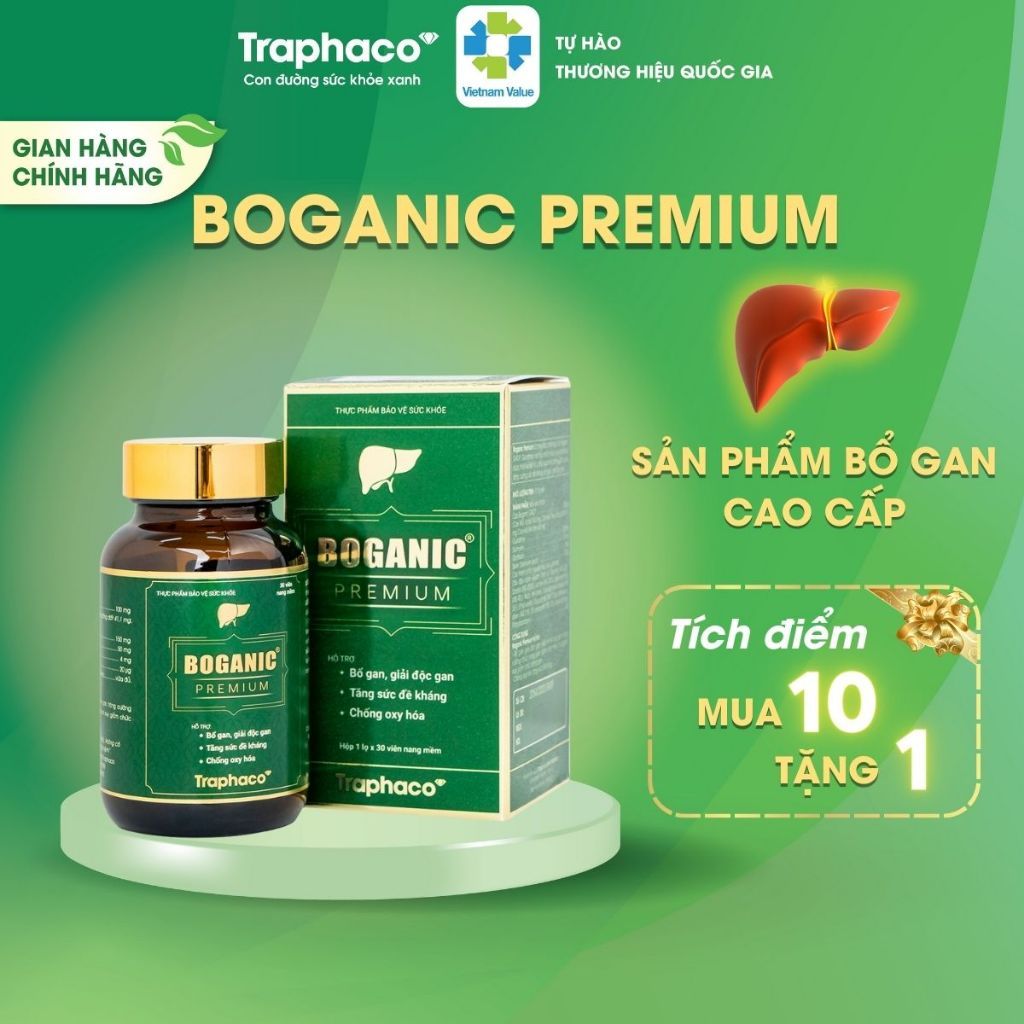 Bổ Gan Boganic Premium Traphaco - lọ 30v | Shopee Việt Nam