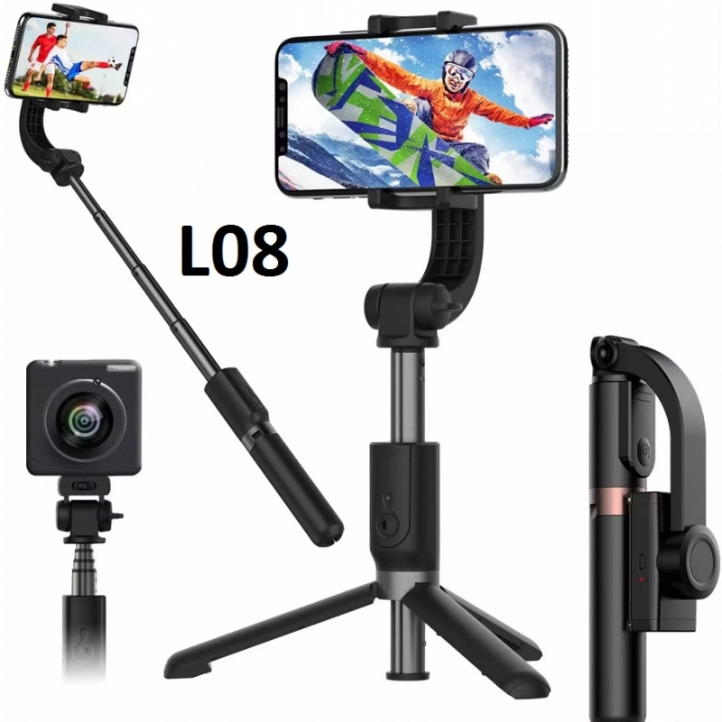 Gậy Selfie Bluetooth Chống Rung Điện Tử Gimbal L08 và Giá Đỡ Gimbal 360 Độ Bắt Chuyển Động Q02 ...