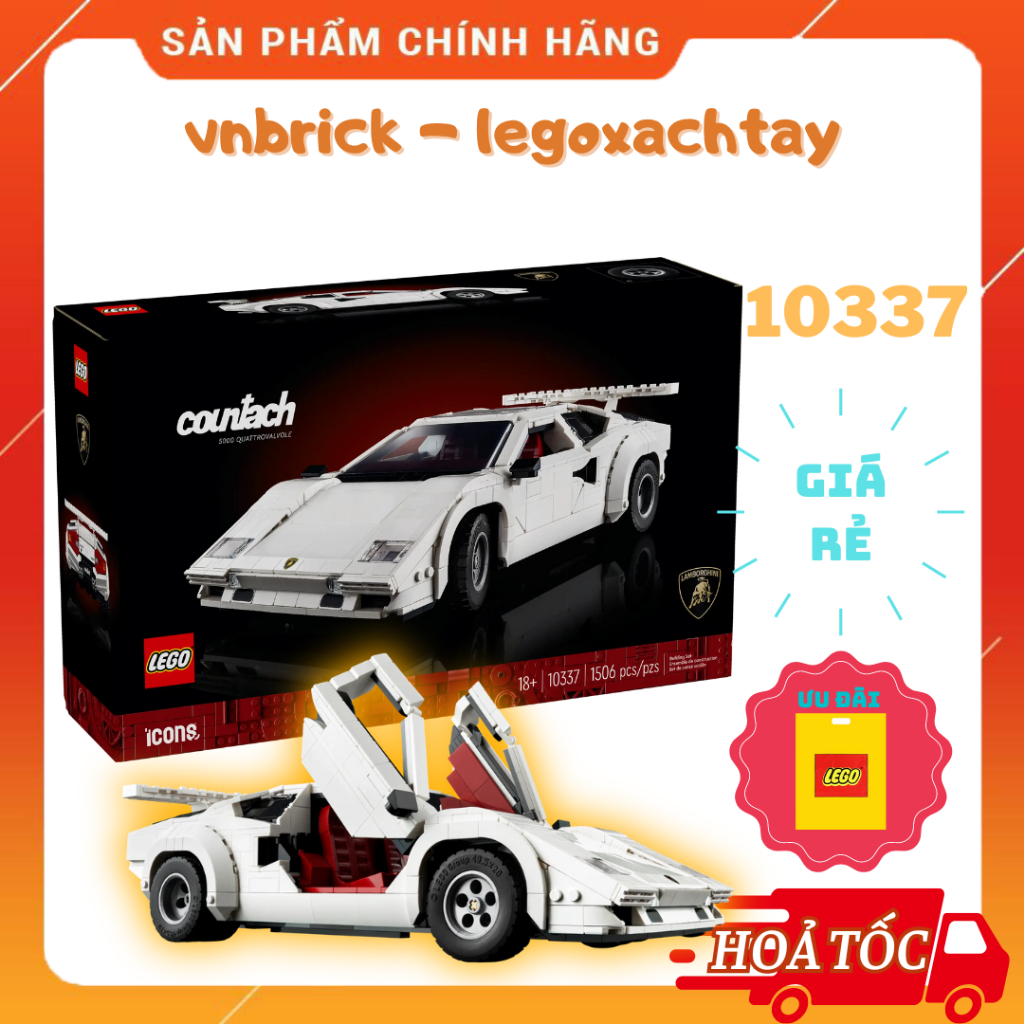 LEGO Icons 10337 Siêu Xe Lamborghini Countach 5000 Quattrovalvole ...