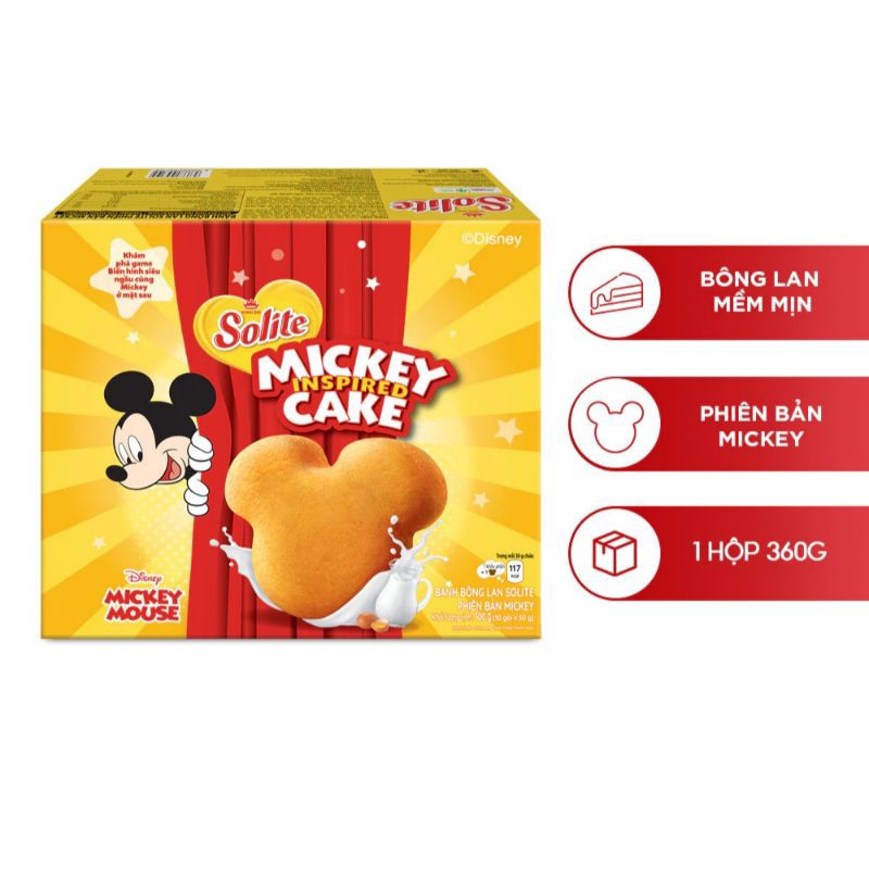 Bánh Bông Lan Solite Phiên Bản Mickey hộp 300gam | Shopee Việt Nam