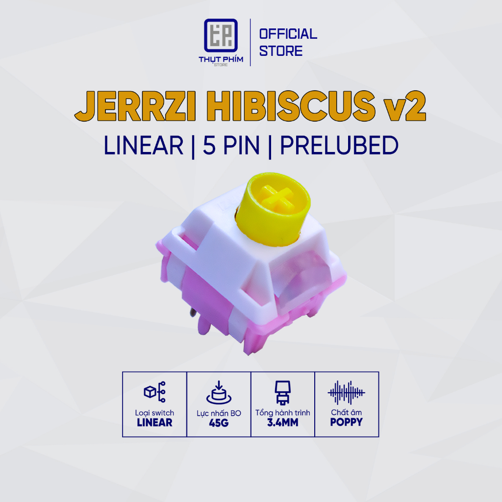 Switch JERRZI Hibiscus v2 Công tắc bàn phím cơ Linear 45g - Thụt Phím Store | Shopee Việt Nam
