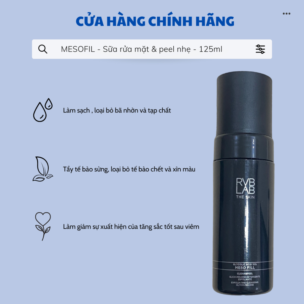 MESOFIL - Sữa rửa mặt & peel nhẹ - 125ml | Shopee Việt Nam
