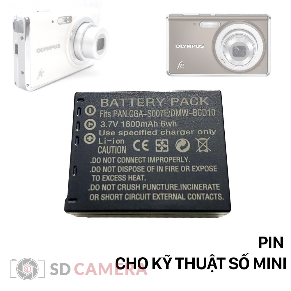 Pin CGA-S007E DMW-BCD10 CGA-S007GK cho máy ảnh Panasonic DMC-TZ2 TZ3 TZ4 TZ5.. S007 BCD1 dung ...
