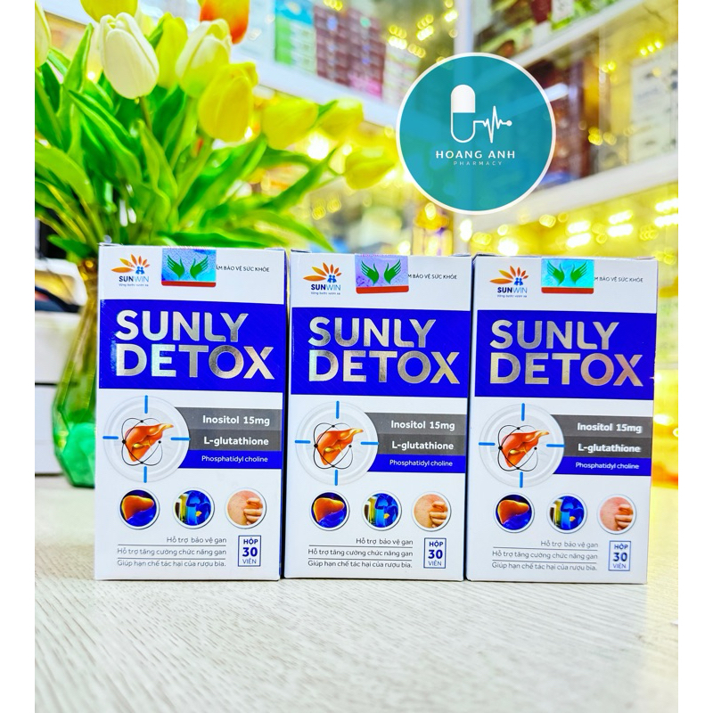 Sunly Detox giúp bảo vệ hỗ trợ giải độc Gan , hạ men Gan, tăng cường ...