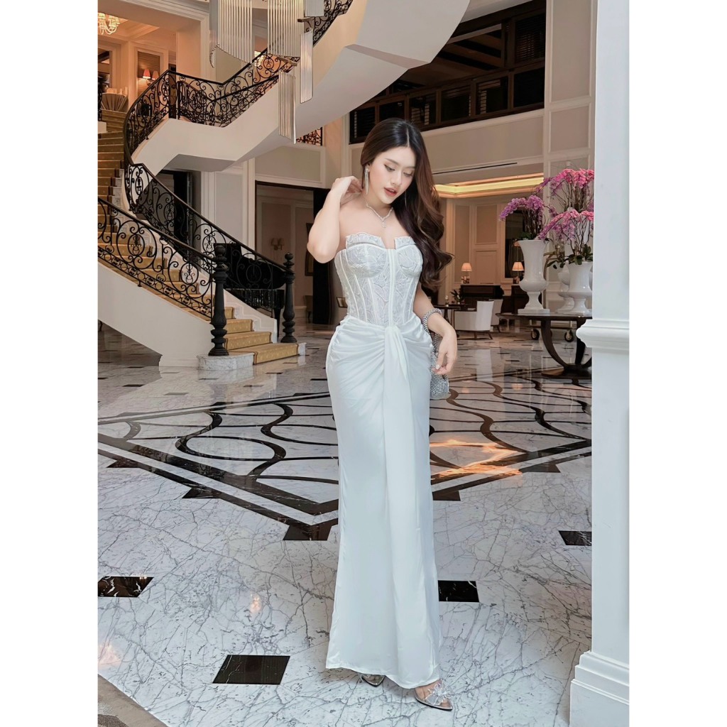 Đầm maxi coset phối lụa dáng dài , By MeiMei | Shopee Việt Nam