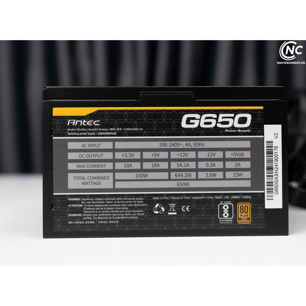 Nguồn ANTEC GOLD Plus G650 | G750 | G850 Semi Modular chuẩn 80 Plus ...