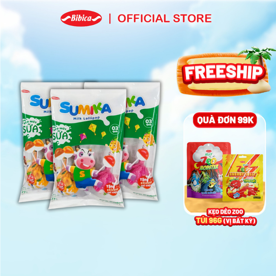 Combo 3 Kẹo Mút Sữa Sumika Bibica 27g | Shopee Việt Nam