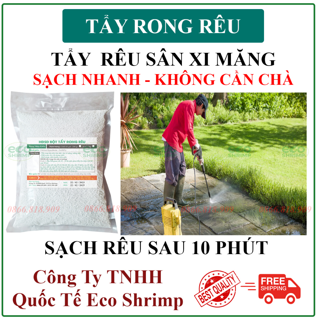 Combo 4 Túi 500gr Bột Tẩy Rong Rêu Sân Xi Măng Loại Thông Dụng - Sạch ...