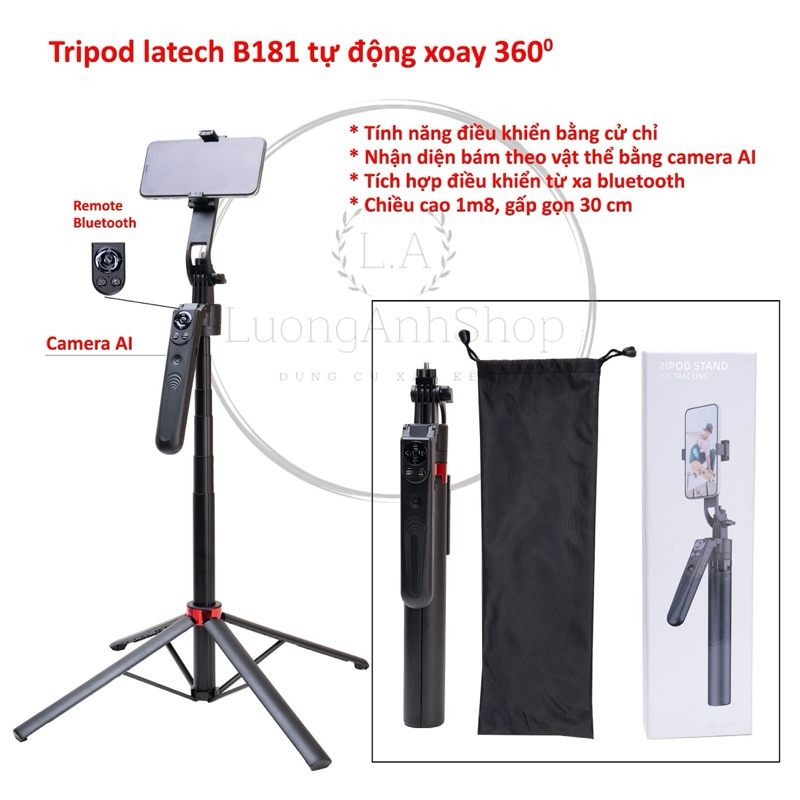 Tripod latech b181 xoay tự động 360 độ | Shopee Việt Nam