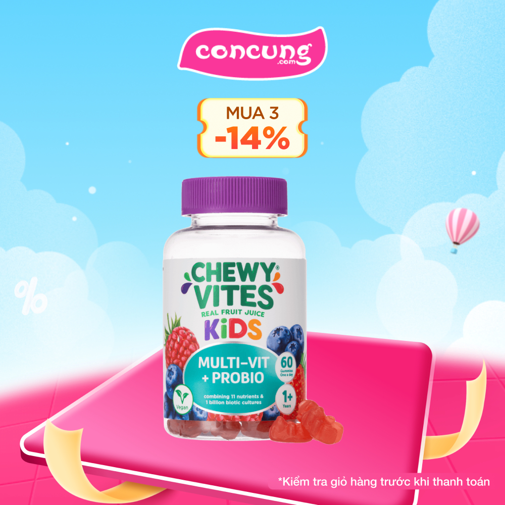 Thực phẩm bổ sung CHEWY VITES KIDS MULTI-VIT + PROBIO | Shopee Việt Nam
