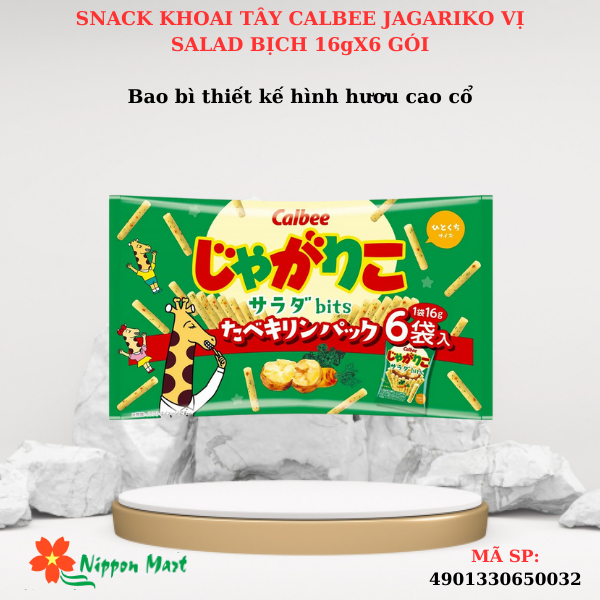 [HSD 18/9/2024] SALE Snack khoai tây Calbee Jagariko vị salad bịch 6 gói | Shopee Việt Nam