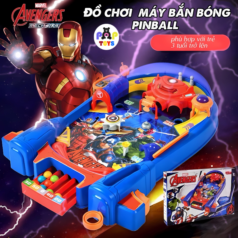 Đồ Chơi Máy Bắn Bóng Pinball MS007-32, Pinball Để Bàn Marvel Avengers ...