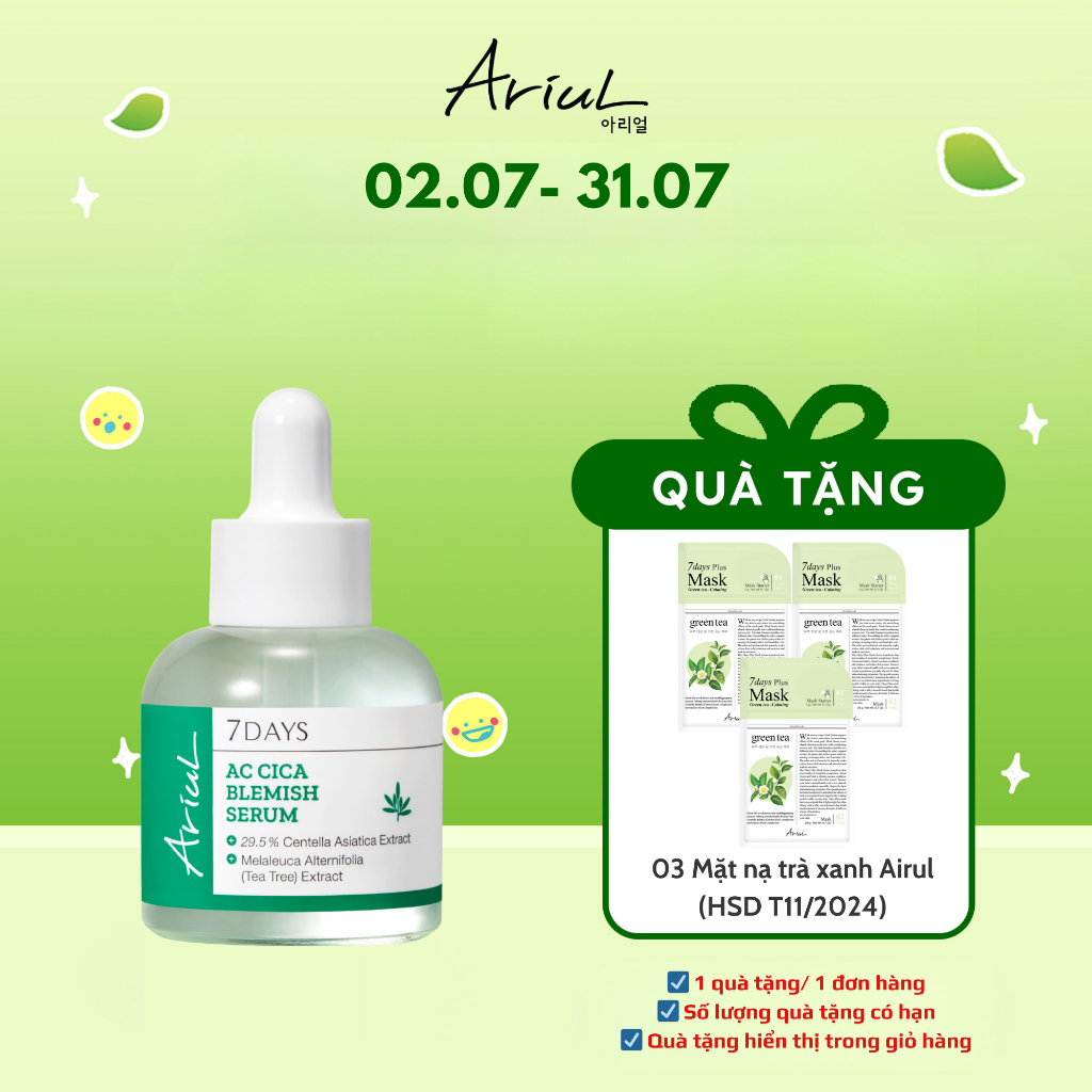 [NEW] Tinh Chất Làm Dịu Da Và Ngăn Ngừa Mụn Ariul 7Days AC CICA Blemish ...