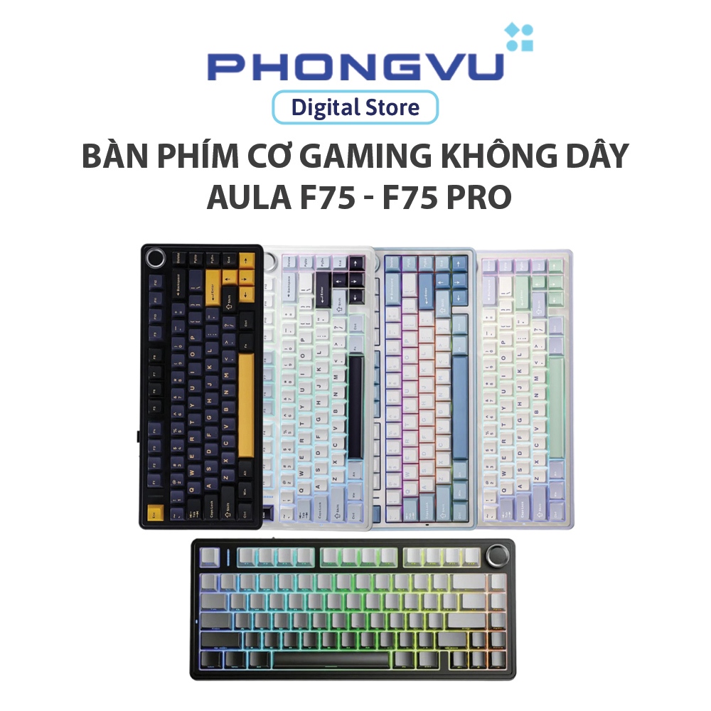 Bàn Phím Cơ Gaming không dây AULA F75/F75 Pro - Bảo hành 24 tháng | Shopee Việt Nam