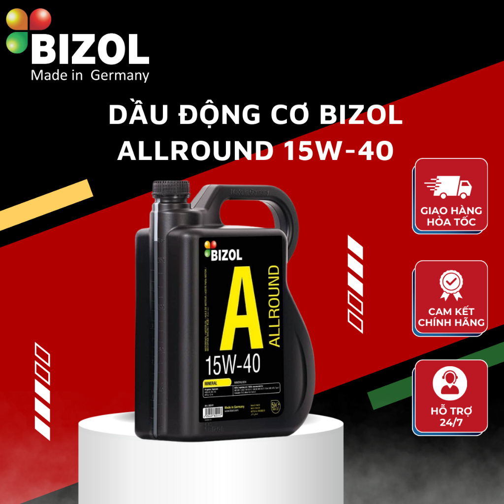 Dầu động cơ BIZOL Allround 15W-40 - Phụ tùng Bizol chính hãng | Shopee ...