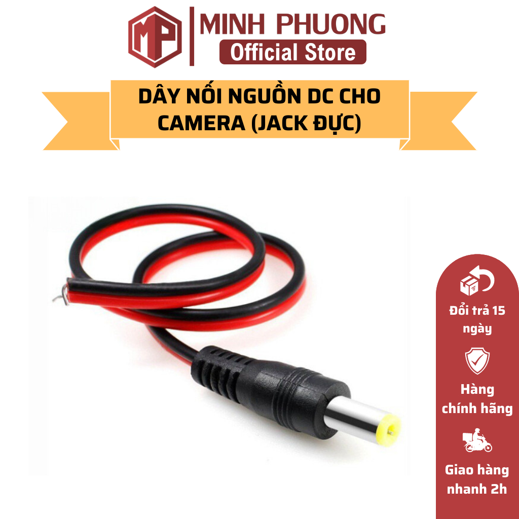 Dây Nối Nguồn DC Cho Camera (Jack Đực) - Hàng Chính Hãng | Shopee Việt Nam