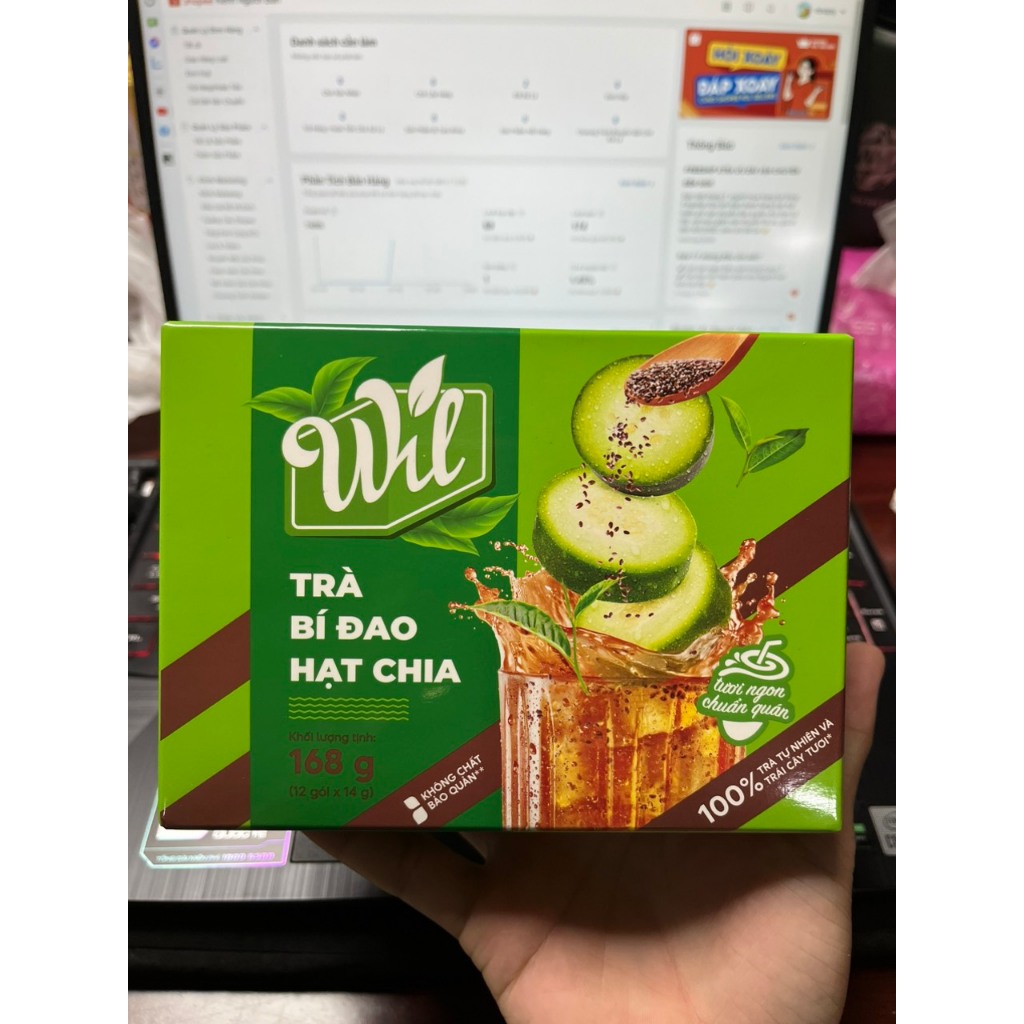 Bột trà sâm bí đao hạt chia Wil hòa tan 168G (12 gói x 14g) pha chế thức uống giải khát | Shopee ...
