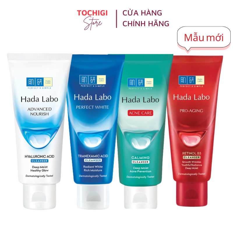 Sữa Rửa Mặt Hada Labo Advanced Nourish / Perfect White / Acne Care / Pro Anti Aging Cleanser 80g ...