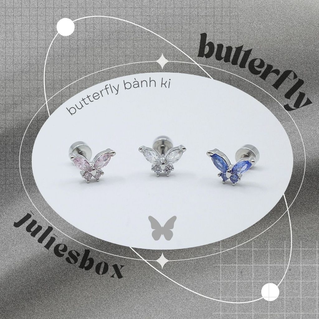 [1 Chiếc] [BẤM] Khuyên Tai Xỏ Nam Nữ BÀNH KI Helix Upper Lobe Unisex ...