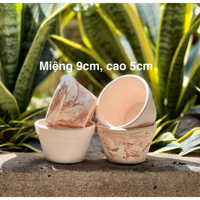 🔥[SIÊU SALE] 🔥Chậu đất nung ly gờ lùn size 9x5cm trồng sen đá, xương ...