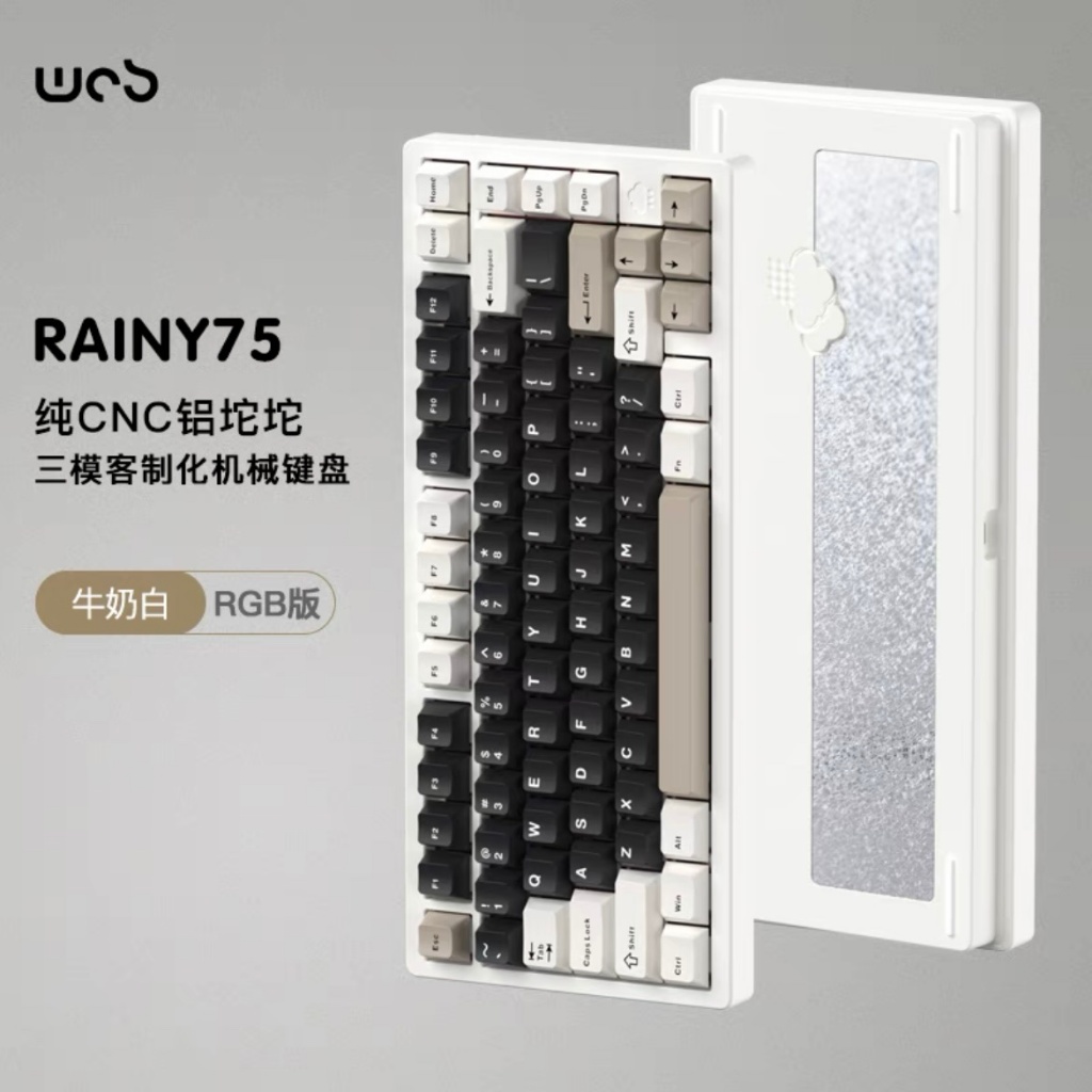 [Chính hãng] Rainy 75 - Bàn phím cơ custom full nhôm CNC, 3 mode, tạ ...