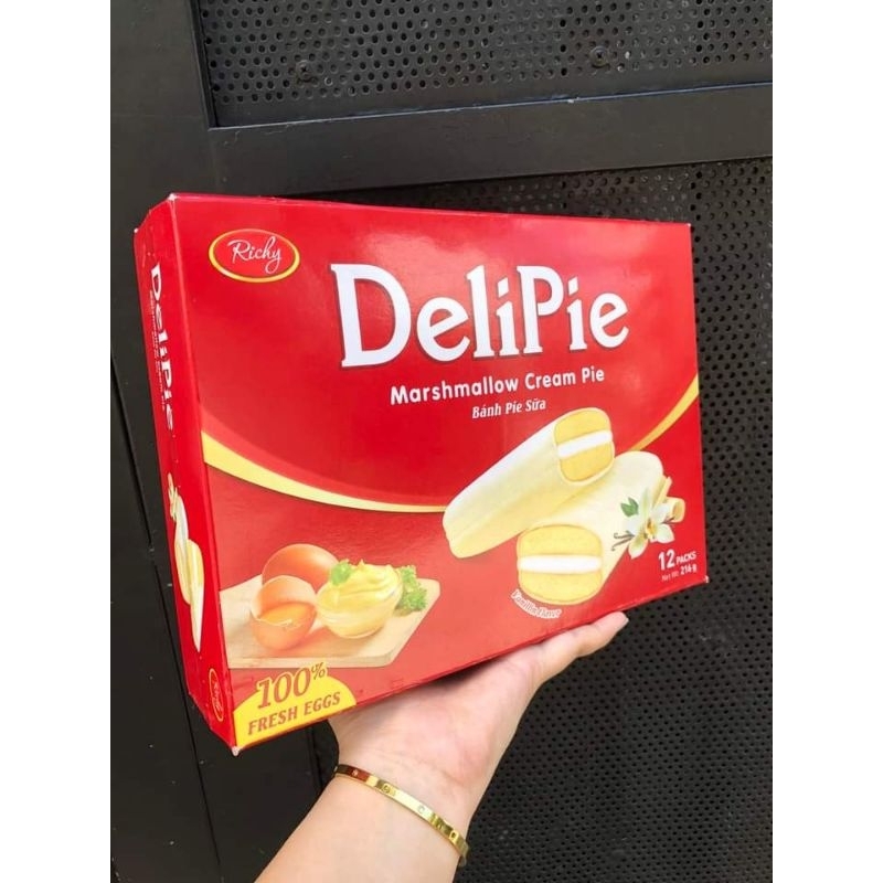 Bánh trứng sữa hương vani Delipie 216g | Shopee Việt Nam