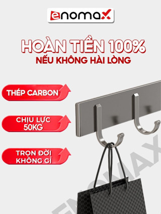 Móc treo gắn tường Enomax siêu chắc, treo đồ đa năng, chịu lực 50kg ...