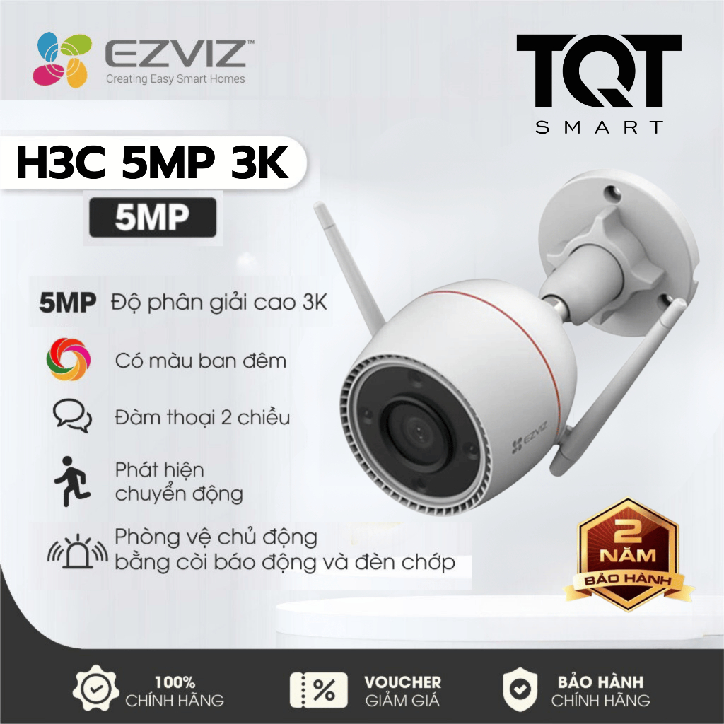 Camera Wifi Ezviz Ngoài Trời H3C 5MP|H3C 4MP|H3C 3MP - Đàm Thoại 2 ...