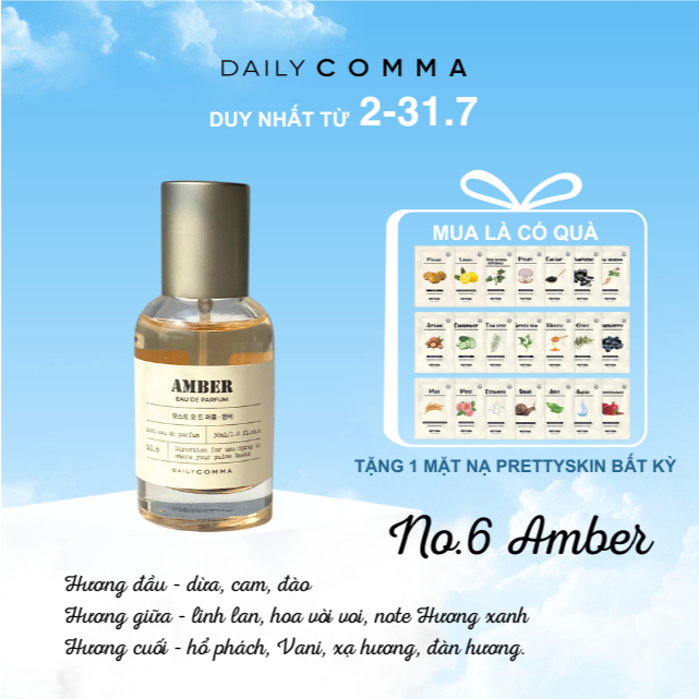 Nước hoa nội địa Hàn Quốc Daily comma No.6 - Amber (nữ) | Shopee Việt Nam