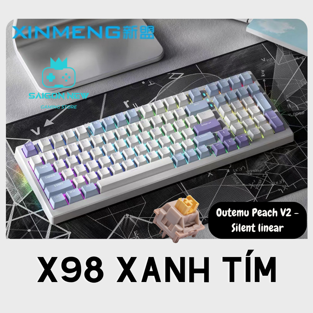 Bàn Phím Cơ Không Dây Xinmeng X98 PRO - LED RGB Cao Cấp - Hotswap 5 Pin ...