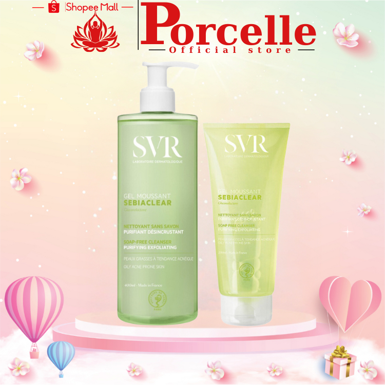 Sữa Rửa Mặt SVR (SRM SVR), Sữa rửa mặt SVR xanh Dành cho da dầu mụn Gel ...