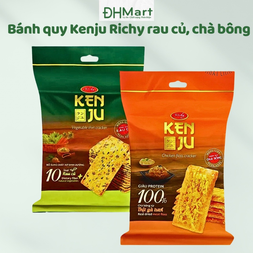 Bánh quy rau củ/ bánh quy chà bông, bánh gạo chà bông Kenju Richy túi ...