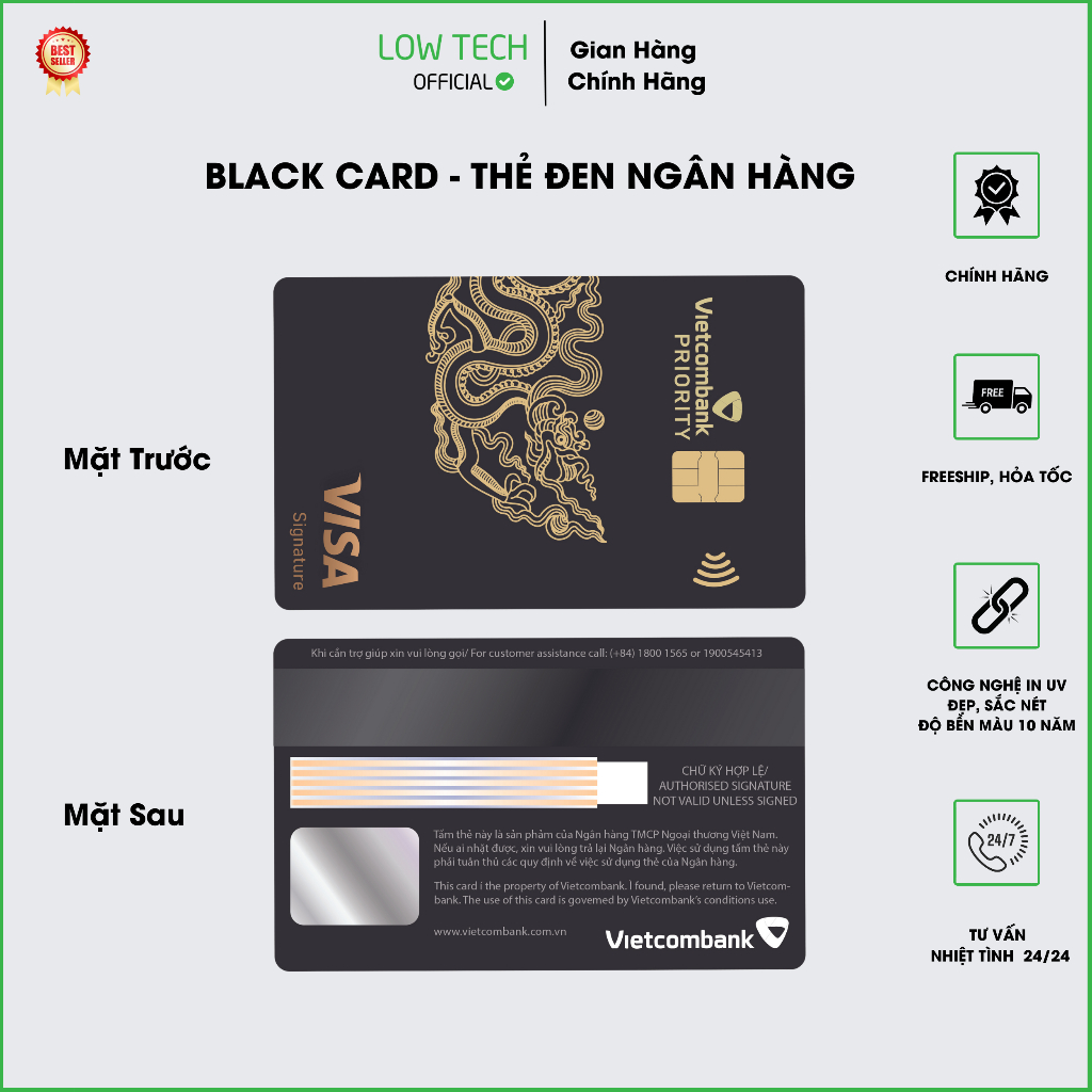 Thẻ Đen Quyền Lực Vietcombank, Thẻ Đen, Thẻ Đen NFC, Black Card ...