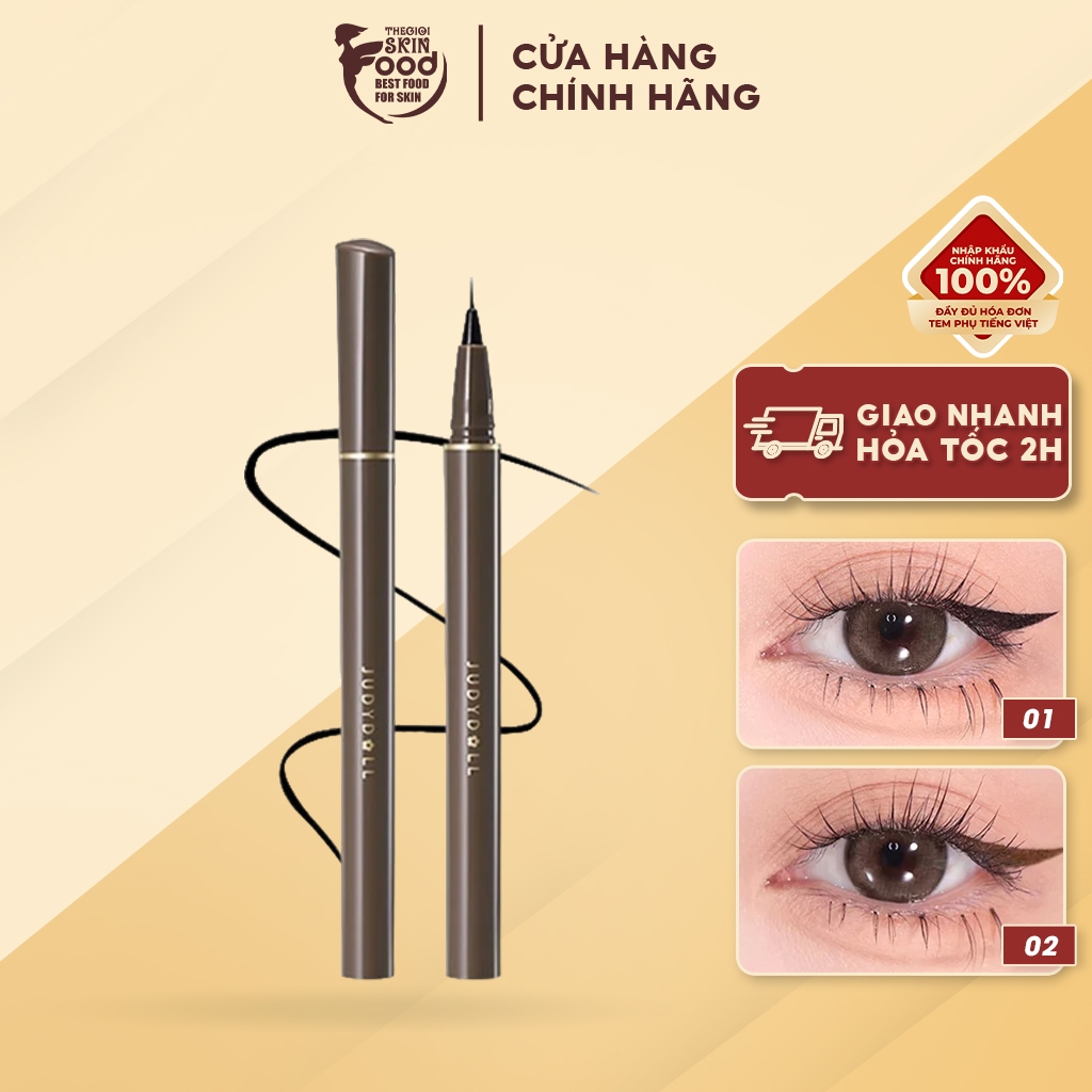 Bút Kẻ Mắt Nước Siêu Mảnh, Lâu Trôi, Chống Thấm Nước Judydoll Slim Liquid Eyeliner 0.4g | Shopee ...