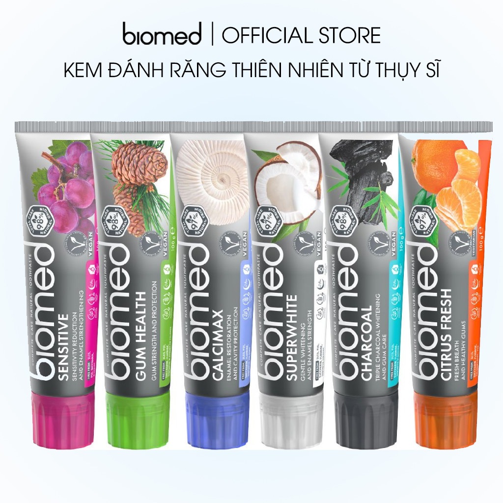 Kem Đánh Răng Organic BIOMED Thụy Sỹ Giúp Làm Trắng Răng, Hơi Thở Thơm ...