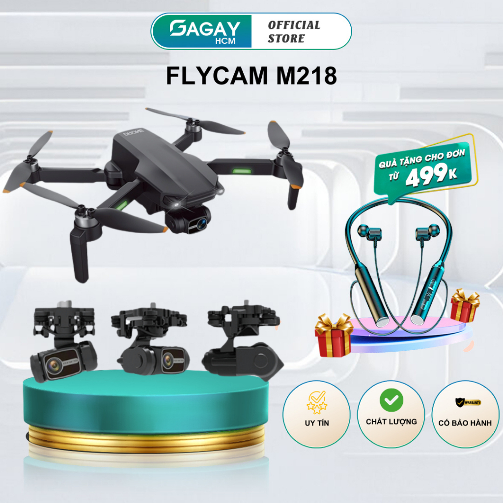 Máy Bay Điều Khiển Từ Xa Flycam M218 Camera Sắc Nét Gimbal Chống Rung 3 Trục GPS Tự Động Quay Về ...