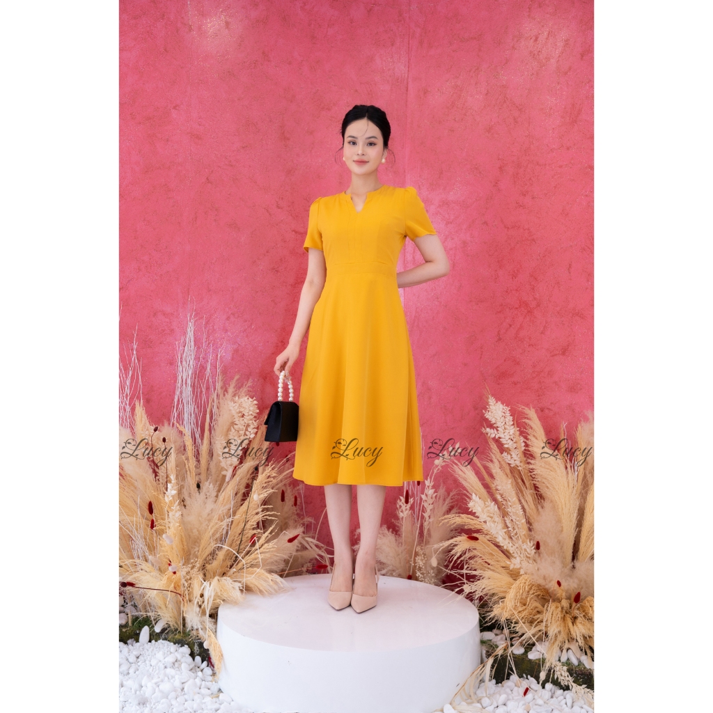 Đầm thiết kế Holly 9553 Váy Lucy màu trơn bigsize nhiều màu | Shopee ...