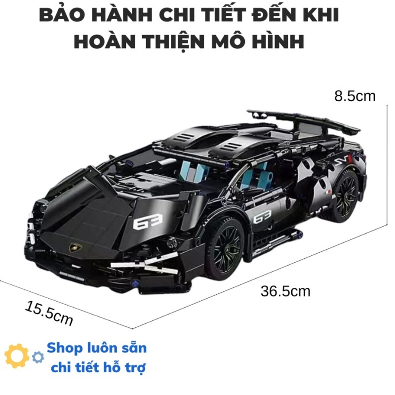 Mô hình lắp ráp siêu xe technic Lambo Cyberpunk Lam tỉ lệ 1:14 1314 chi ...