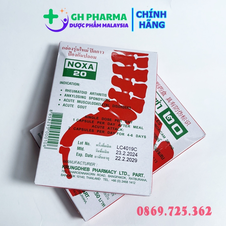 Viên Uống XƯƠNG KHỚP Noxa 20 Thái Lan - GH PHARMA | Shopee Việt Nam