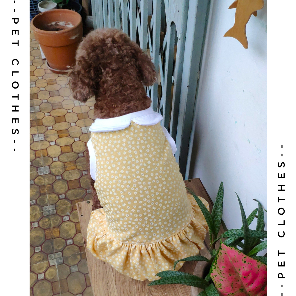 TDG032 - ĐẦM KIỂU THÚ CƯNG HỌA TIẾT HOA NHÍ | Shopee Việt Nam