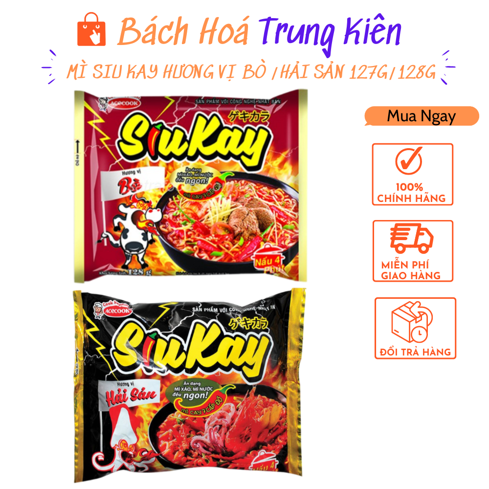 Mì Siu Kay 7 Cấp Độ Acecook 128g Đủ Vị | Shopee Việt Nam