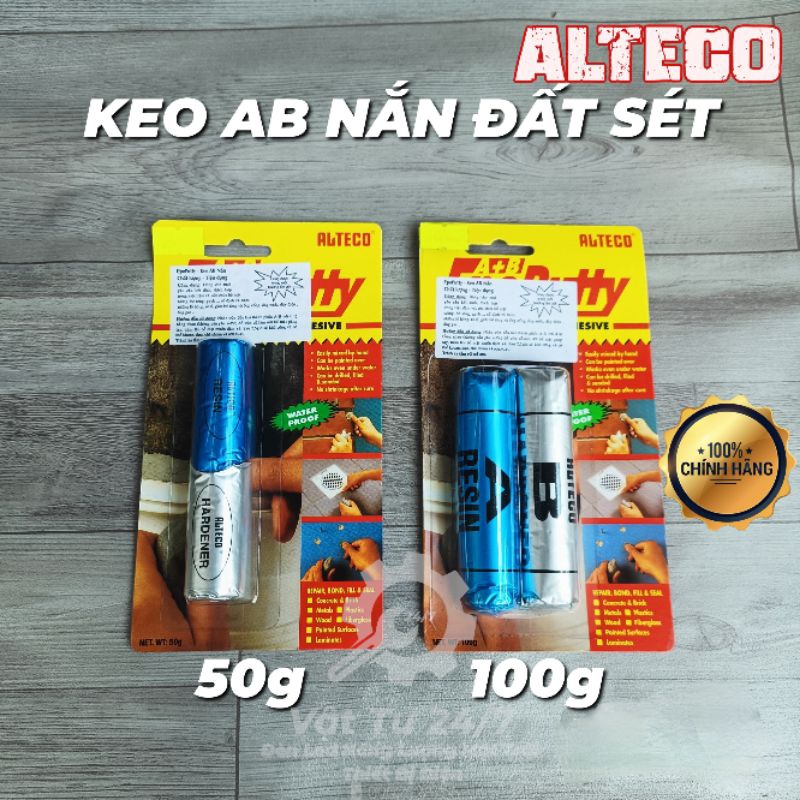 Keo AB nắn dạng đất sét 2 thành phần Epoputty Alteco Keo Trám Lỗ Khe Hở Siêu Cứng Chịu Nước ...
