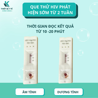 Que test HIV Ag/Ab phát hiện HIV từ 14 ngày, chính xác >95%, (1 kit ...