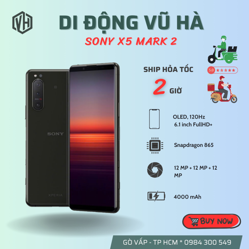 Điện thoại Sony X5 Mark 2 ram 8/128 Snap 865 máy đẹp nguyên zin ...