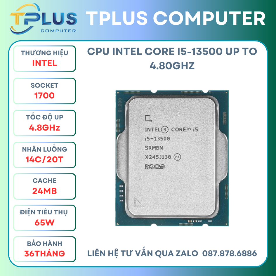 CPU Intel Core i5-13500 Socket LGA 1700 (Up To 4.8 GHz, 14 Nhân 20 Luồng, 24M Cache) | Shopee ...